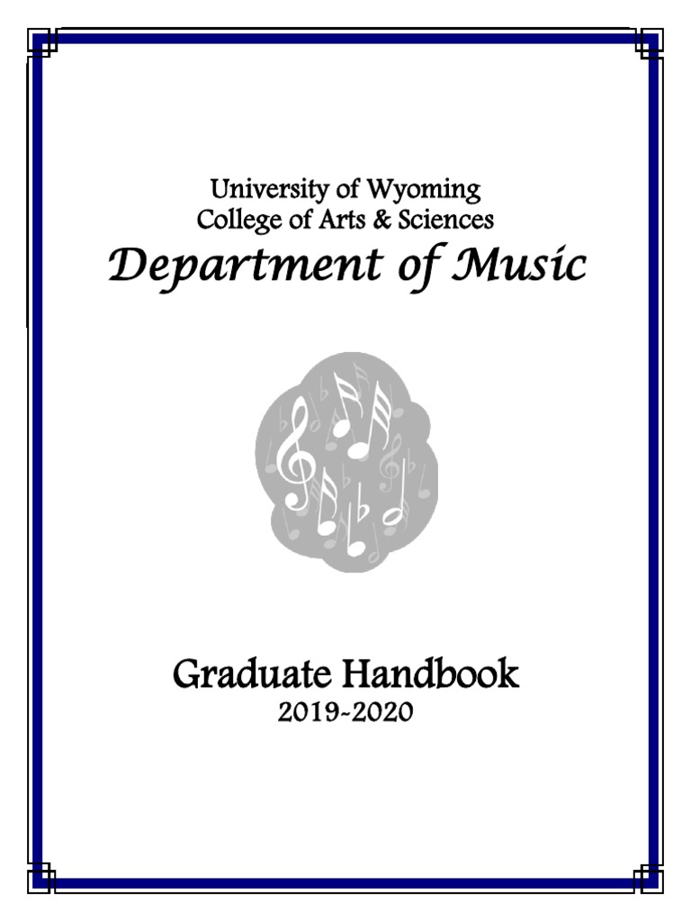 Department of Music: Graduate Handbook | PDF | Postgraduate Education ...