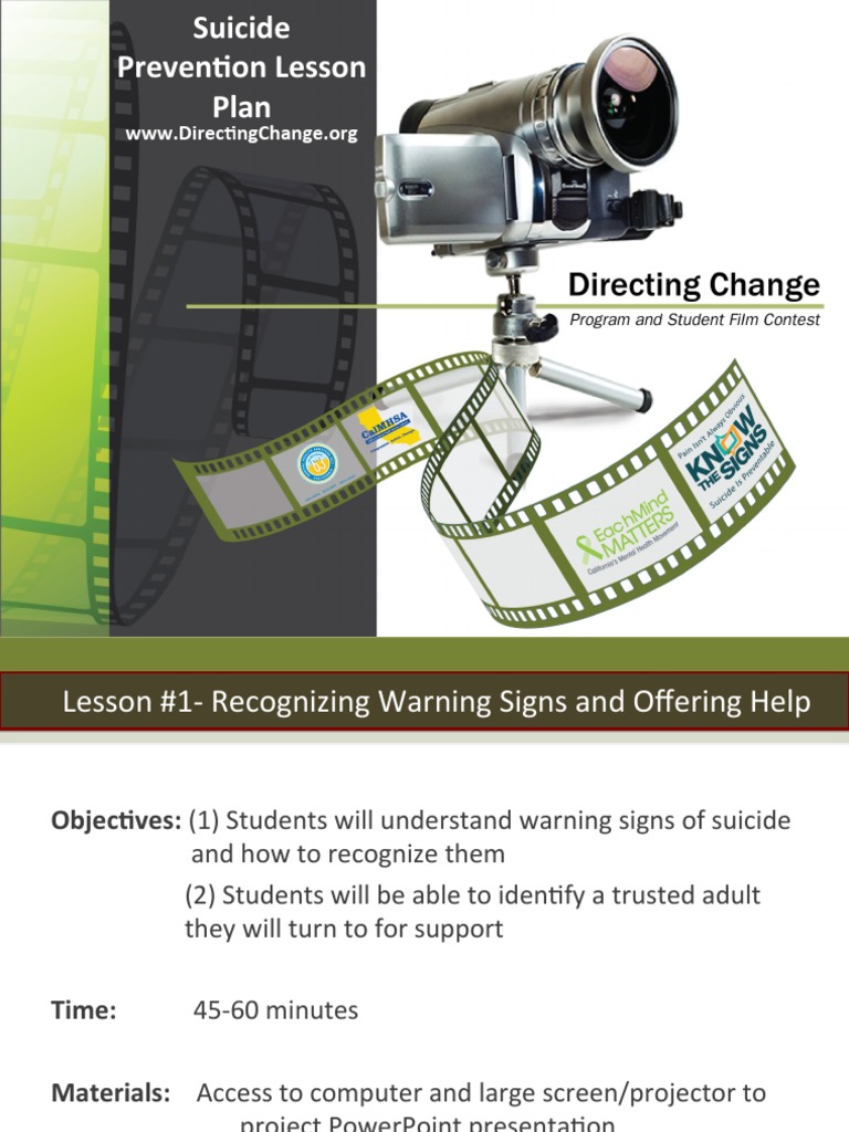 Suicide Prevention Lesson Plan for Teens | PDF | Friendship ...