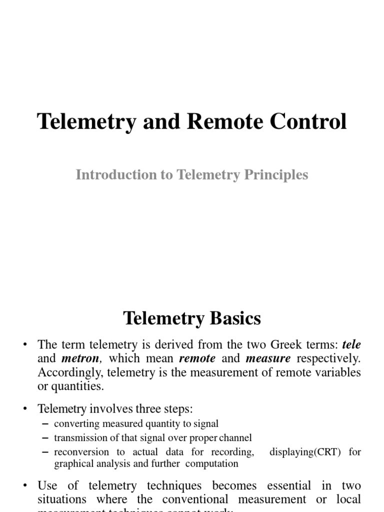 Telemetry Systems Overview | PDF
