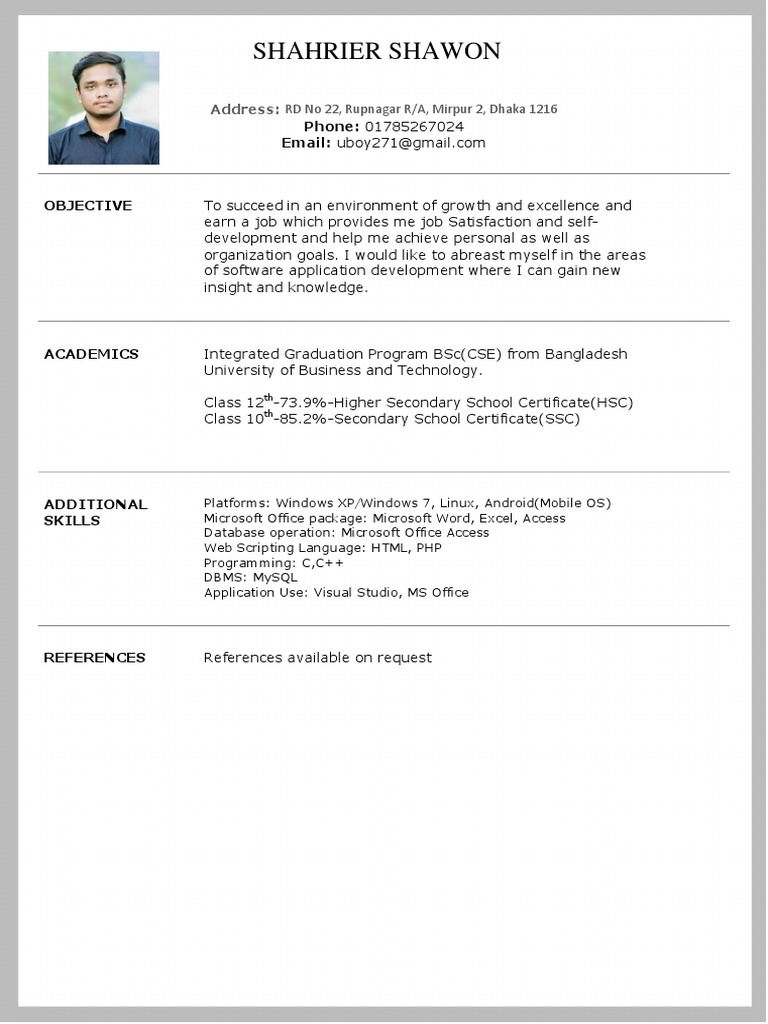 CV Shawon | PDF | Career & Growth | Computers