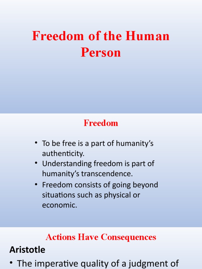 Freedom of The Human Person | PDF | Natural Law | Sovereignty