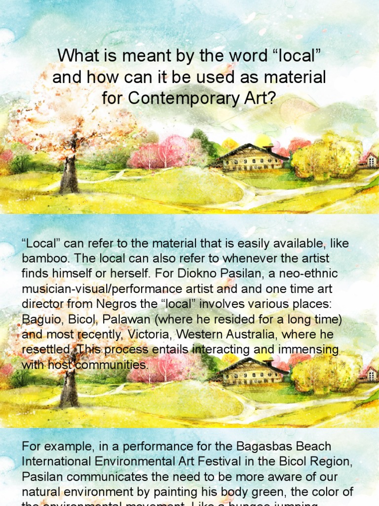 What Is Meant by The Word "Local" and How Can It Be Used As Material ...