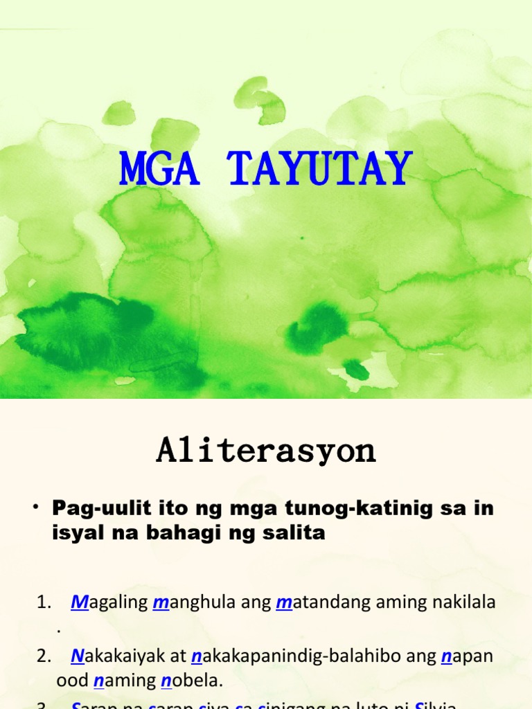Mga Tayutay | PDF