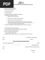 RTI Application Format in English | PDF