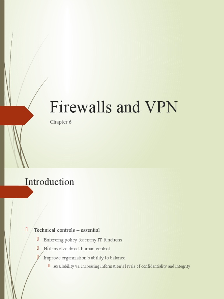 3600 Lecture6 Security Technology Firewalls VPN | PDF | Firewall (Computing) | Virtual Private ...