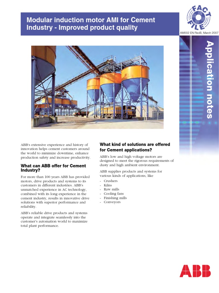Modular Induction Motor AMI For Cement Industry - Improved Product ...