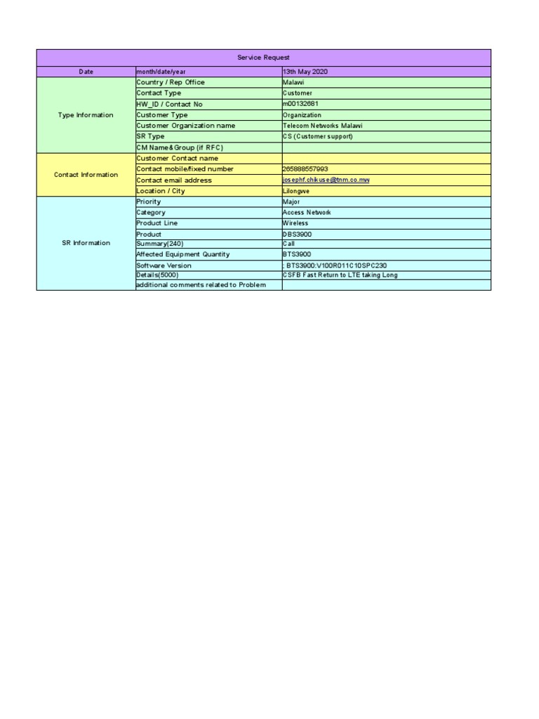 Long CSFB Return Issue for TNM Router | PDF | Information And ...