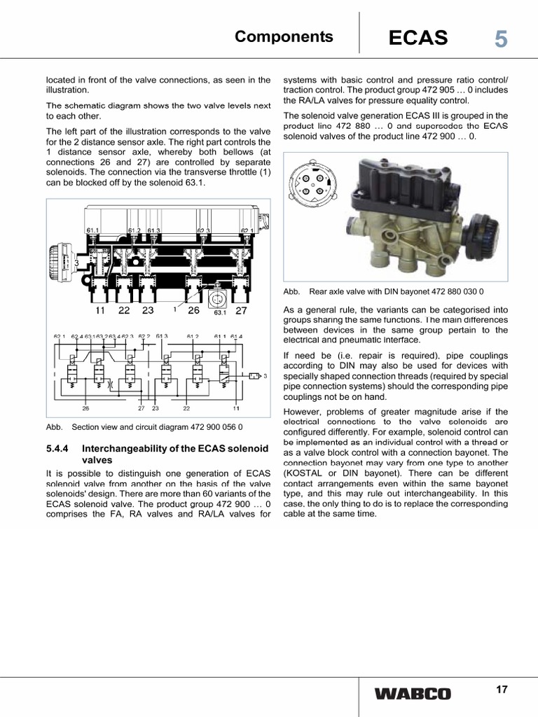 ECAS Valve For Bus With Kneeling | PDF