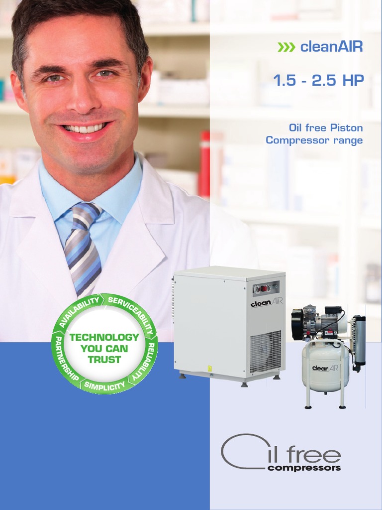 Cleanair 1.5 - 2.5 HP: Oil Free Piston Compressor Range | PDF | Clothes ...