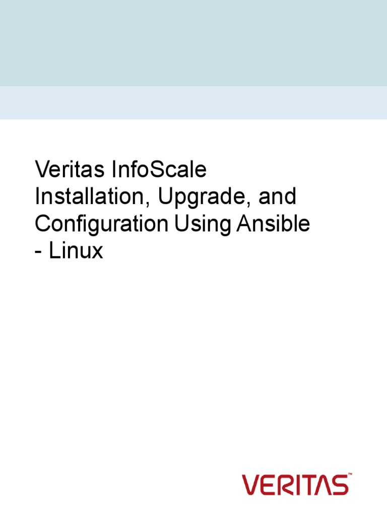 Veritas Infoscale Installation, Upgrade, and Configuration Using ...