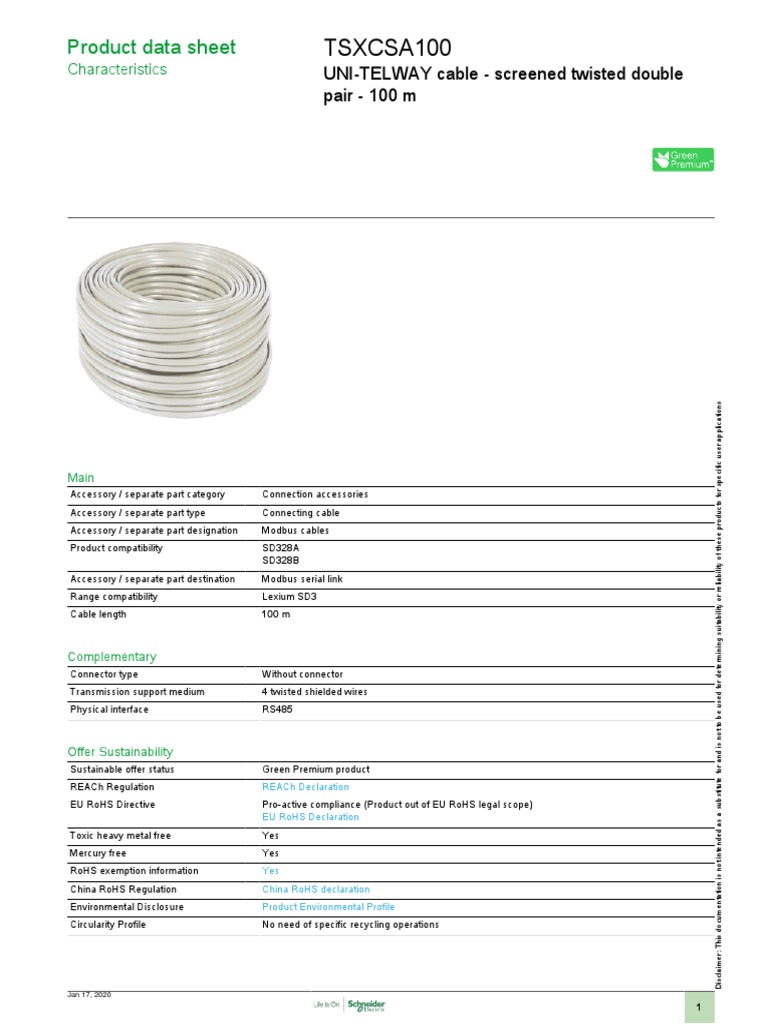 OsiSense XG - TSXCSA100 | PDF | Science & Mathematics | Technology ...