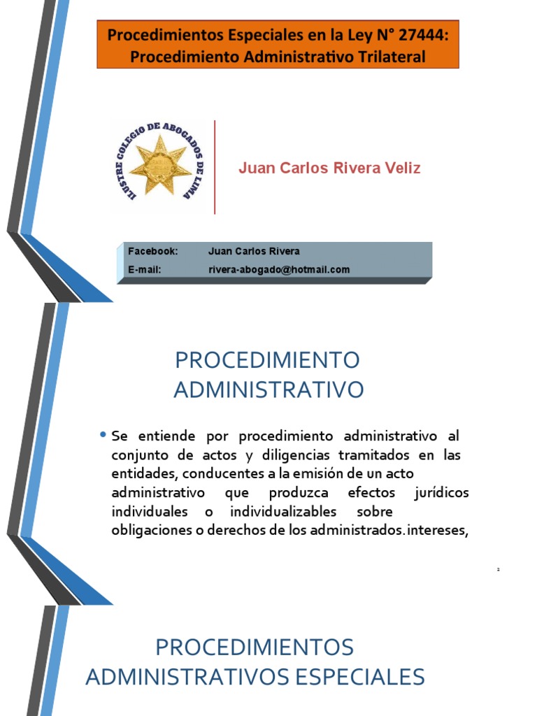 Procedimiento Administrativo Trilateral | PDF | Apelación | Mandato