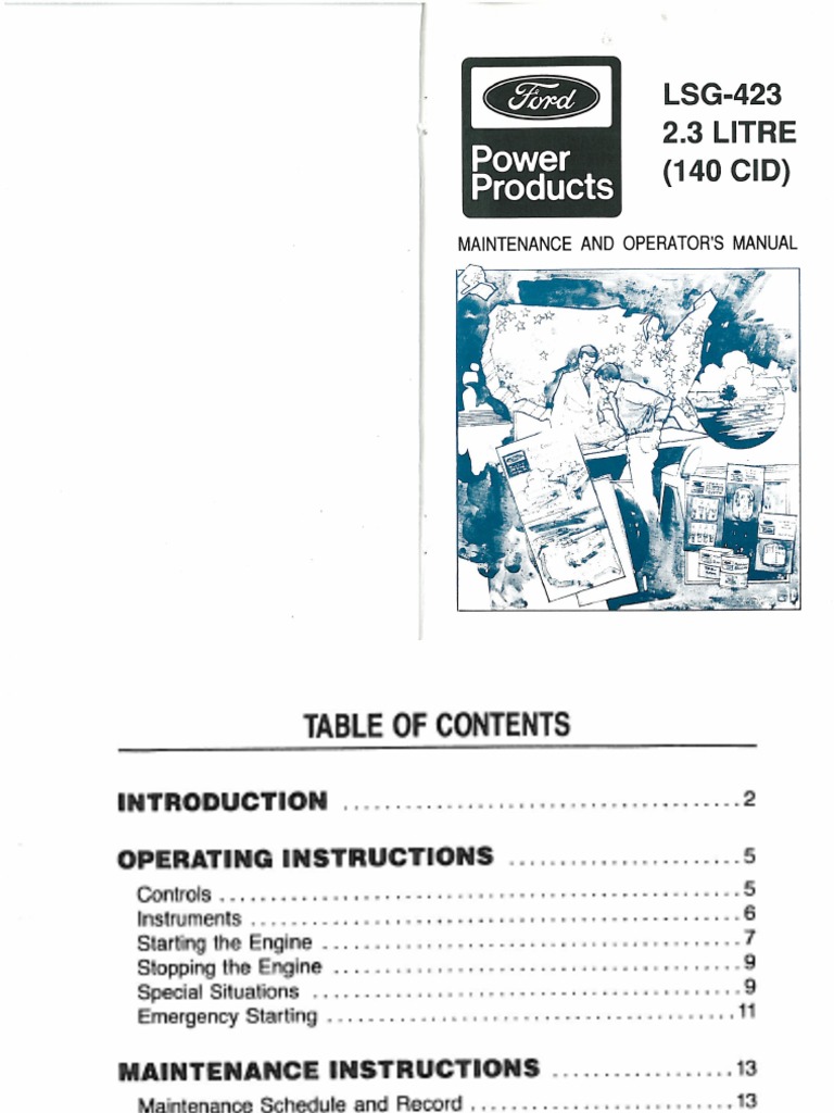Ford lsg-423 Op Maint Manual | PDF