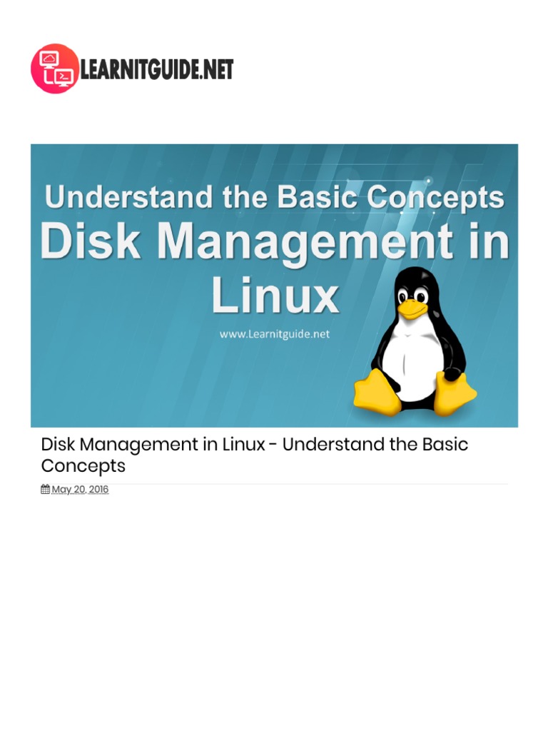 Disk Management in Linux | PDF | File System | Computer Data Storage