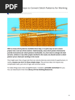 Converting Flat Stitch Patterns For Knitting in The Round | PDF | Basic ...