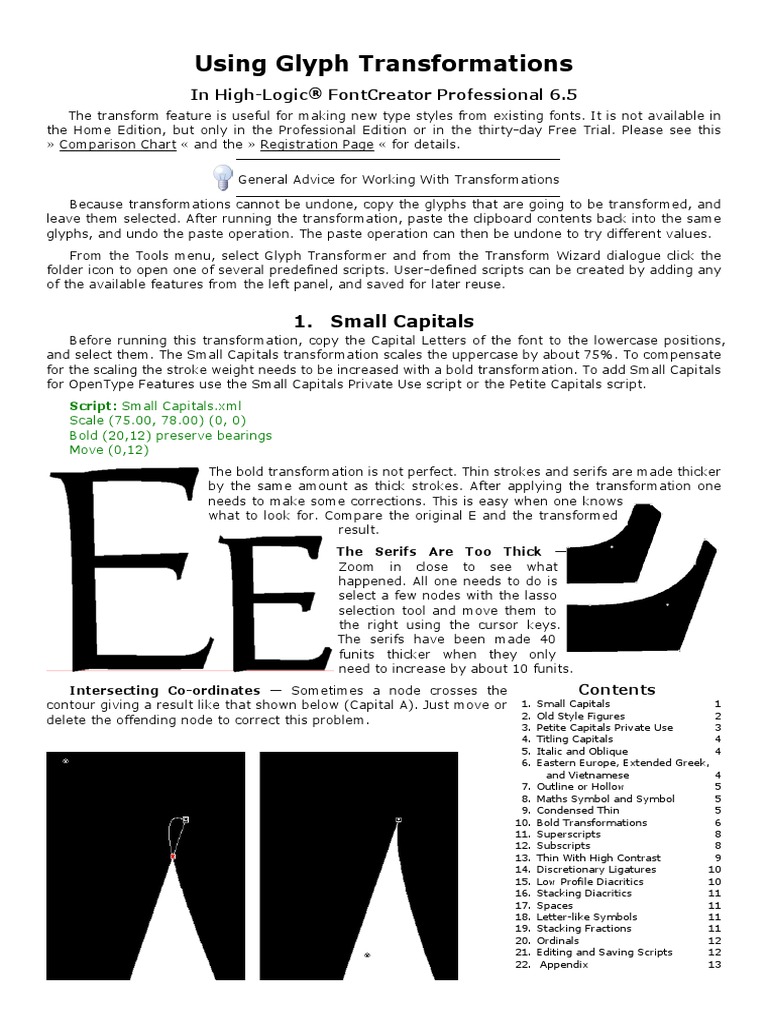 Using Glyph Transformations | PDF | Typefaces | Orthography