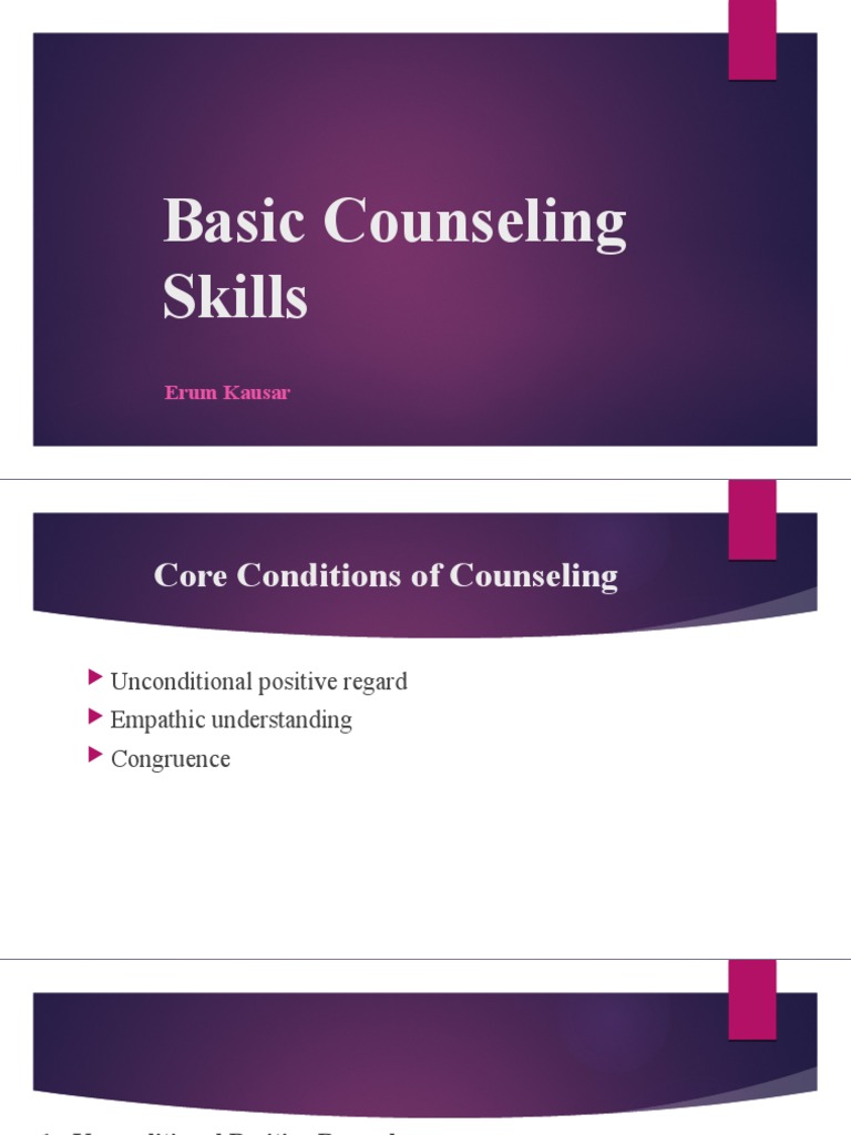 2-Basic Counseling Skills | PDF | Nonverbal Communication | Body Language