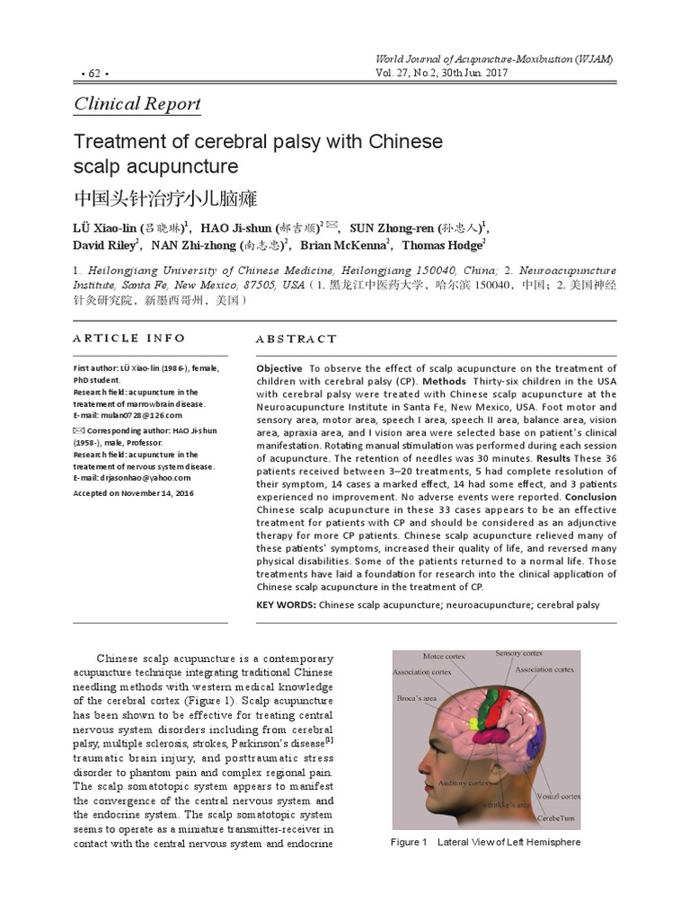 Scalp Acupuncture for Cerebral Palsy Treatment | PDF | Acupuncture ...