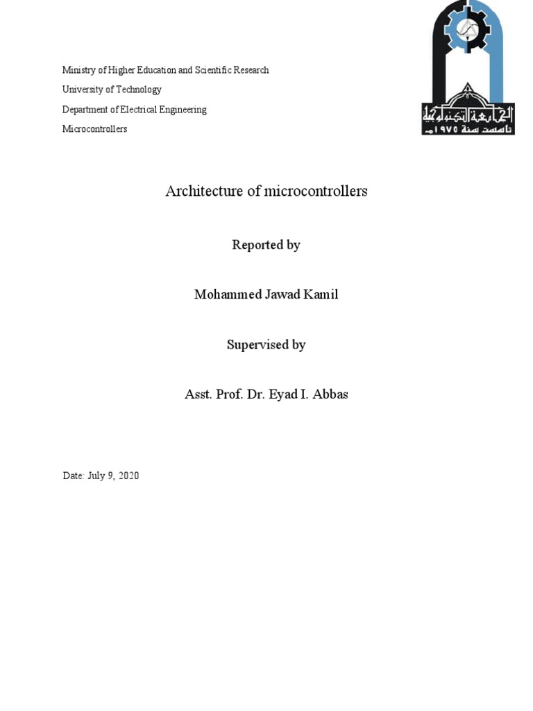 Architecture of Microcontrollers | PDF | Microcontroller | Embedded System