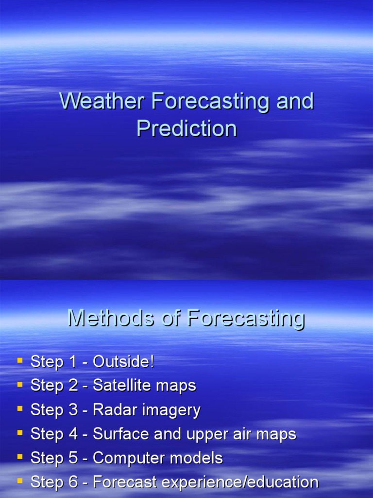 Weather Forecasting Techniques Explained | PDF | Weather Forecasting ...
