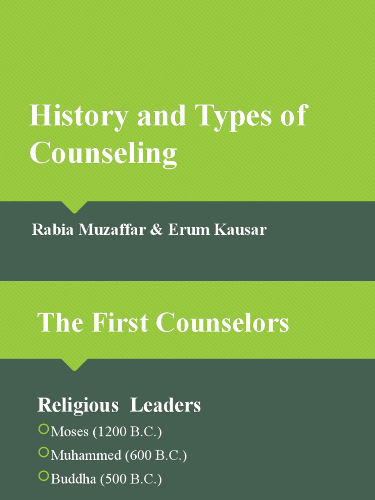 History and Types of Counseling | PDF | Psychotherapy | Therapy