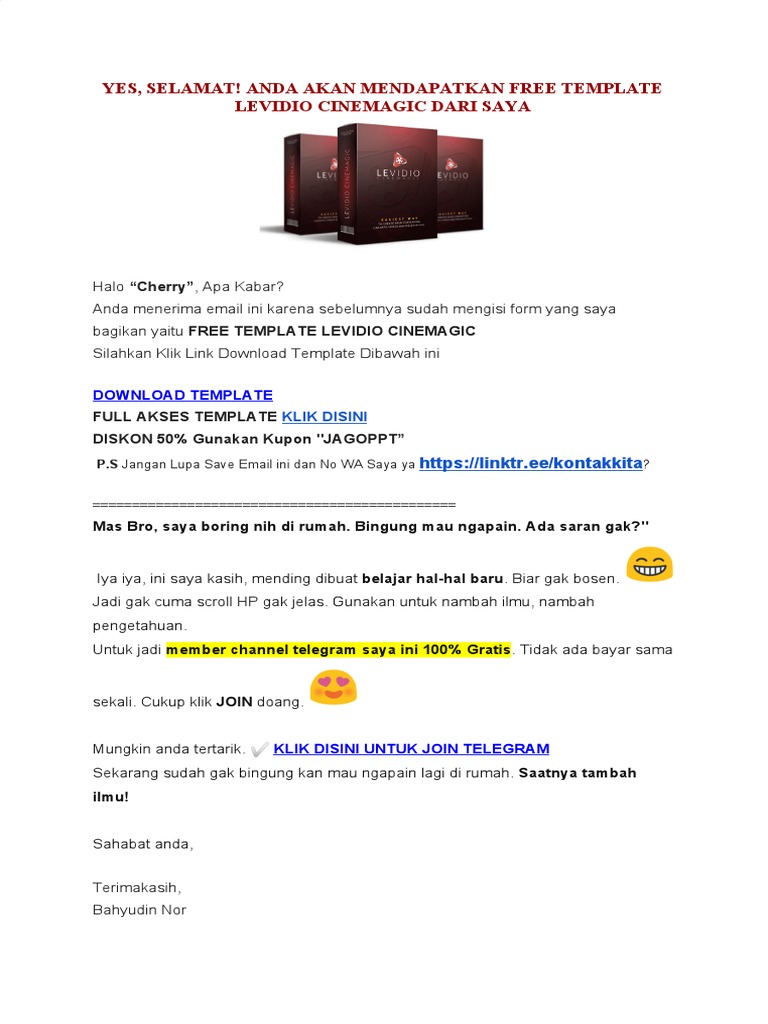 GRATIS!! Link Download Template Cinemagic | PDF