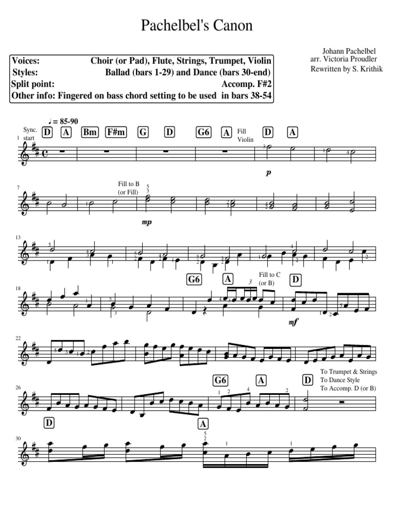 Canon in D | PDF | Musical Compositions | Elements Of Music