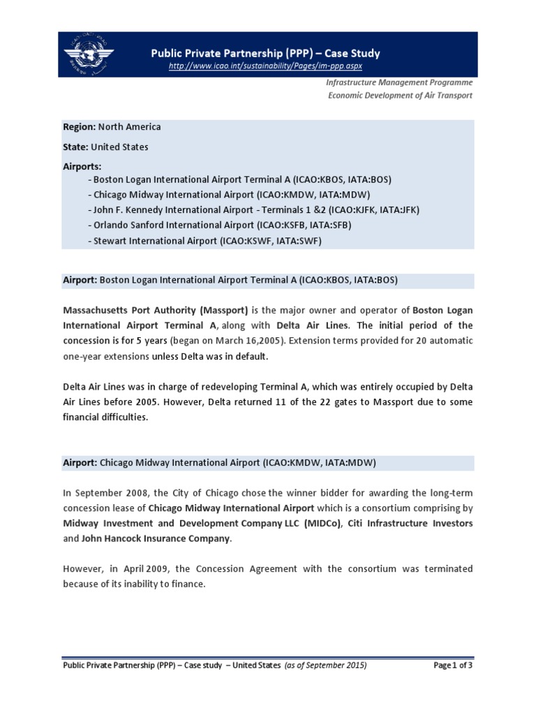 Public Private Partnership (PPP) - Case Study: Region: North America ...