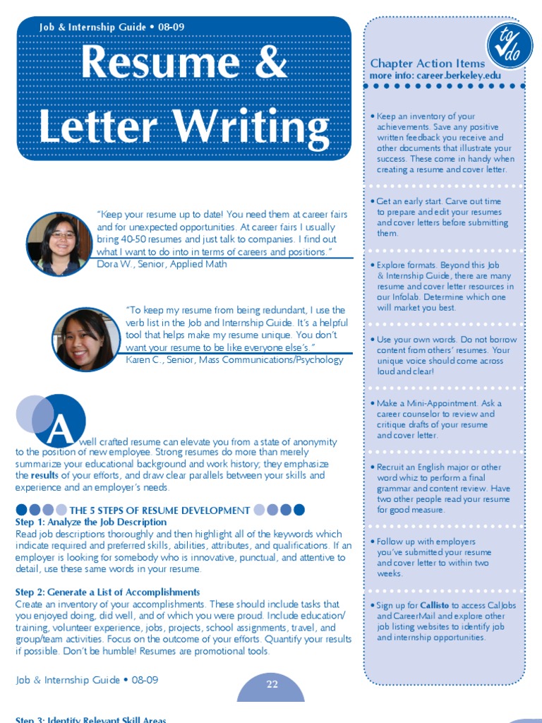 ResumeLetterWriting 08 | PDF | Résumé | Employment