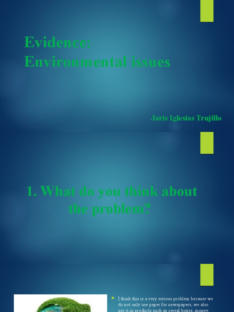 Evidence: Environmental Issues: Jaris Iglesias Trujillo | PDF