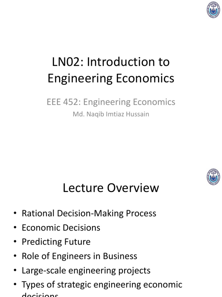 LN02-Introduction To Engineering Economics | PDF | Decision Making ...