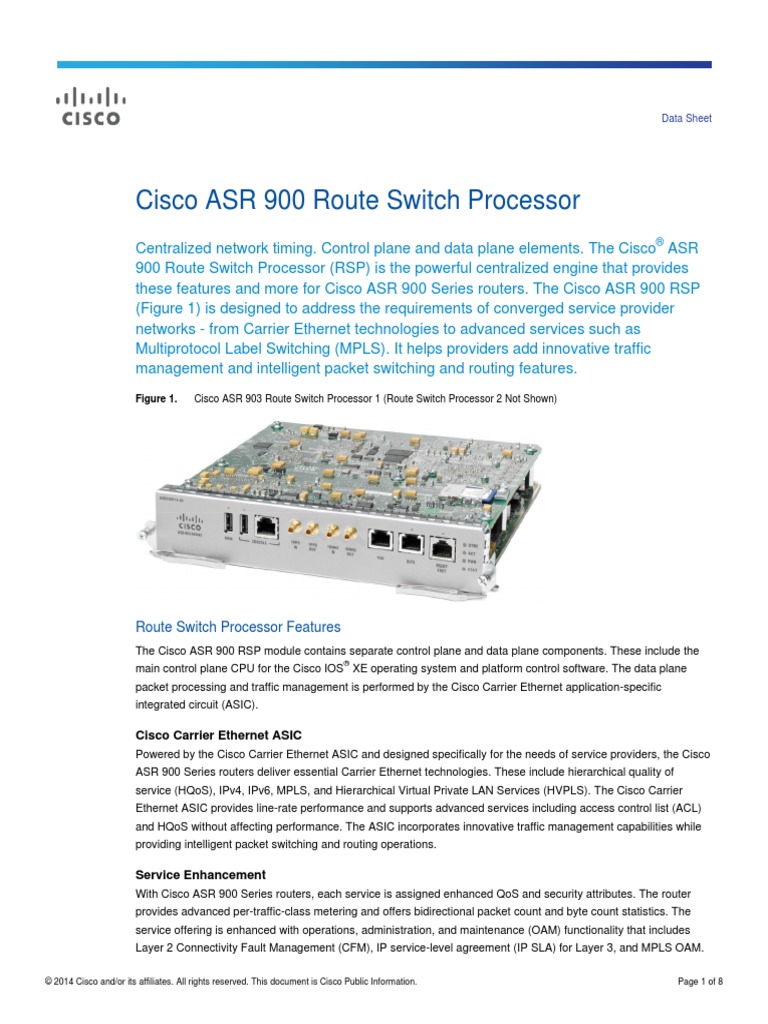 Asr 903 RSP | PDF | Multiprotocol Label Switching | Networking