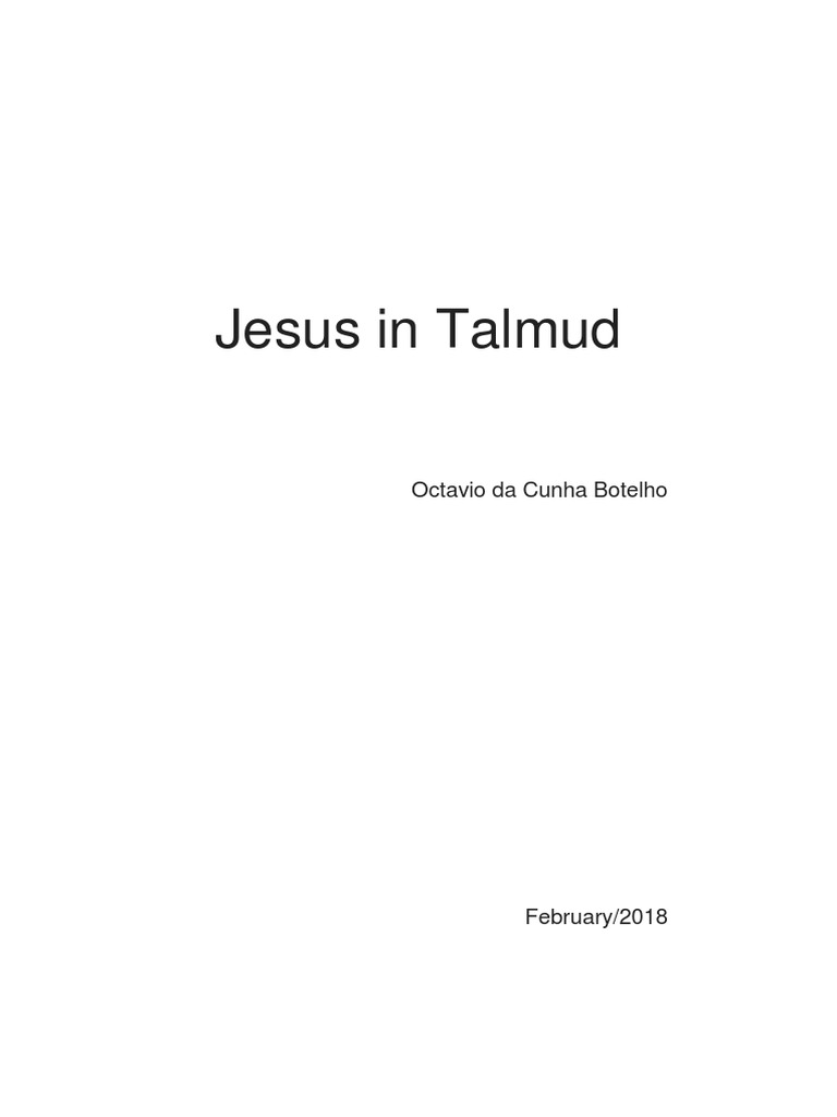 Jesus in Talmud | PDF | Talmud | Judaism