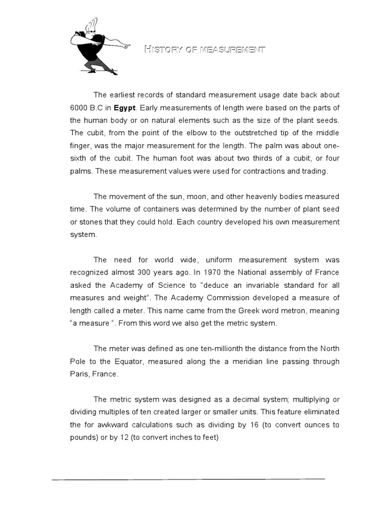 History of Measurement | PDF | Foot (Unit) | Inch