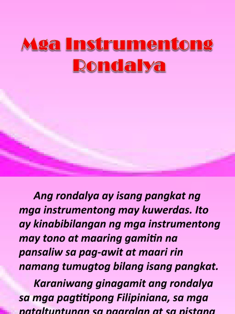 Instrumentong Rondalya | PDF