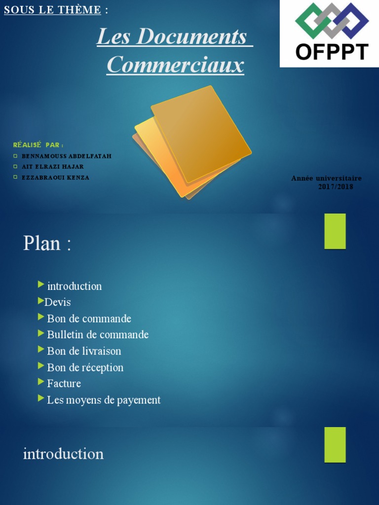 Les Documents Commerciaux: R Alis Par: É É | PDF | Facture | Business