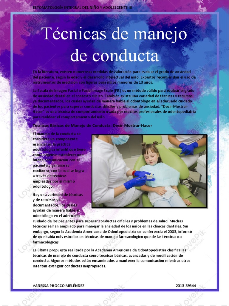 Técnicas de Manejo de Conducta | PDF | Odontología | Comportamiento