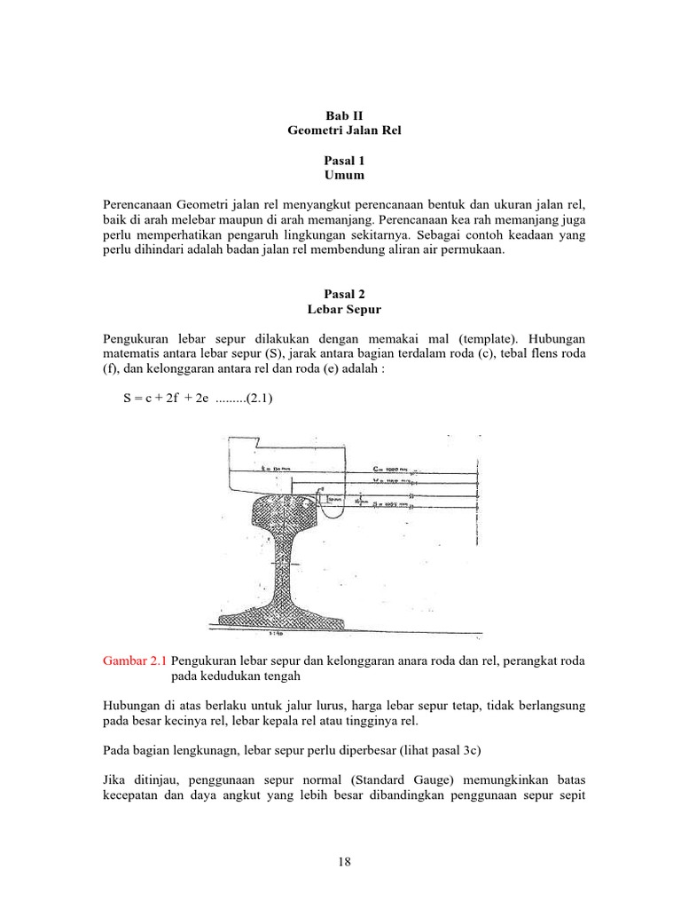 Geometrik Jalan-Rel | PDF
