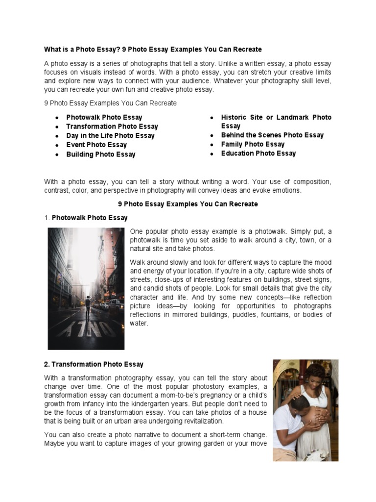 9 Photo Essay Examples You Can Recreate to Tell Visual Stories | PDF ...