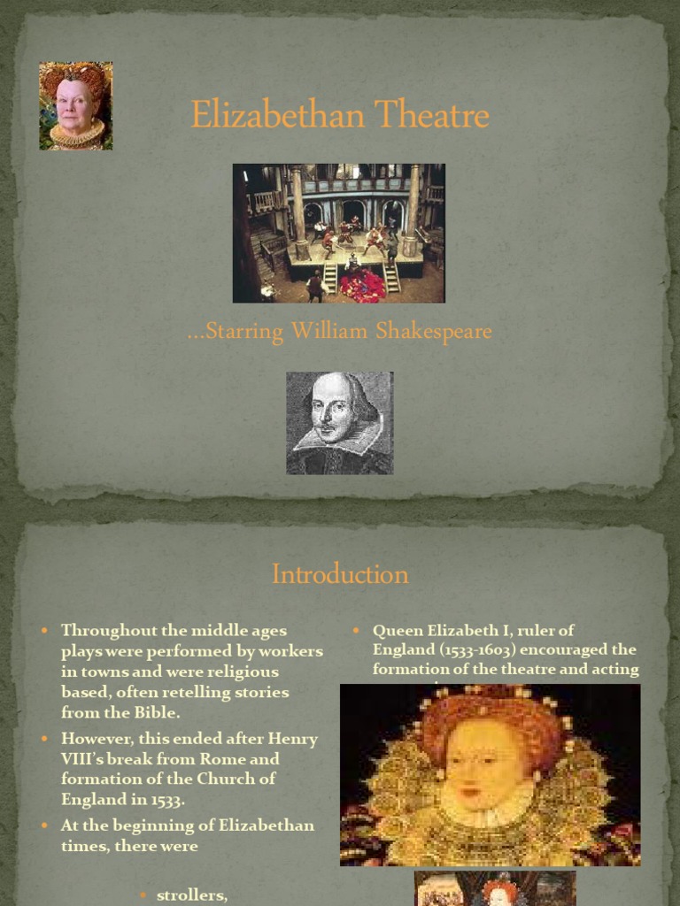 Shakespeare and Elizabethan Theatre | PDF | William Shakespeare ...