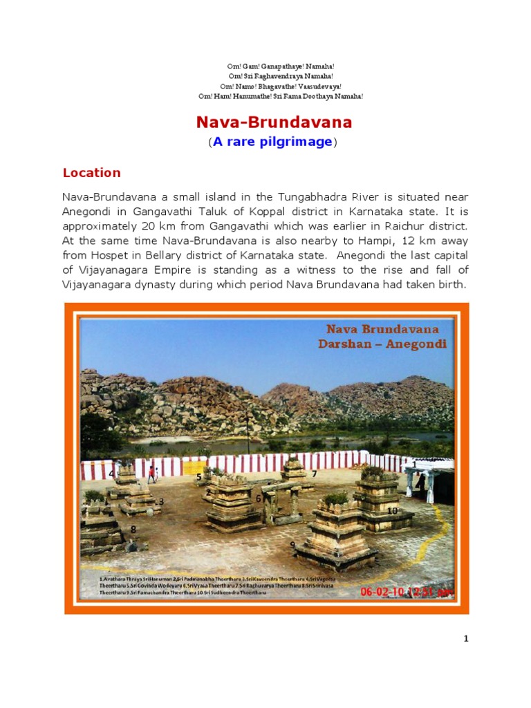 Nava-Brundavana (A Rare Pilgrimage) | PDF | Ramayana | Hindu Deities
