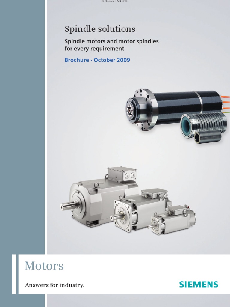 Motors: Spindle Solutions | PDF | Electric Motor | Electrical Engineering