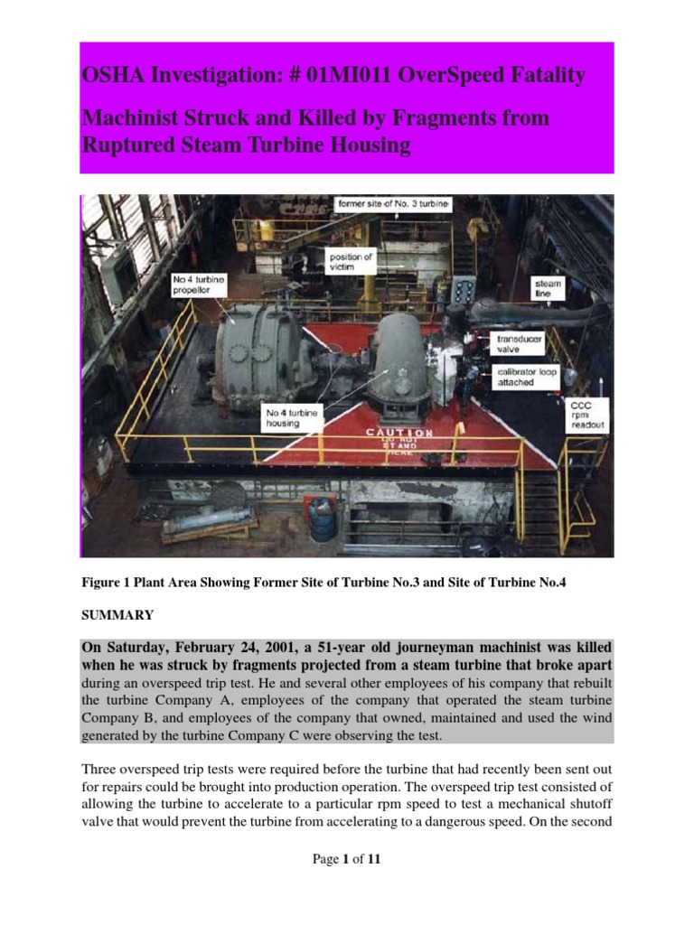 STM Turbine Overspeed Failure Investigation-1 | PDF | Safety ...