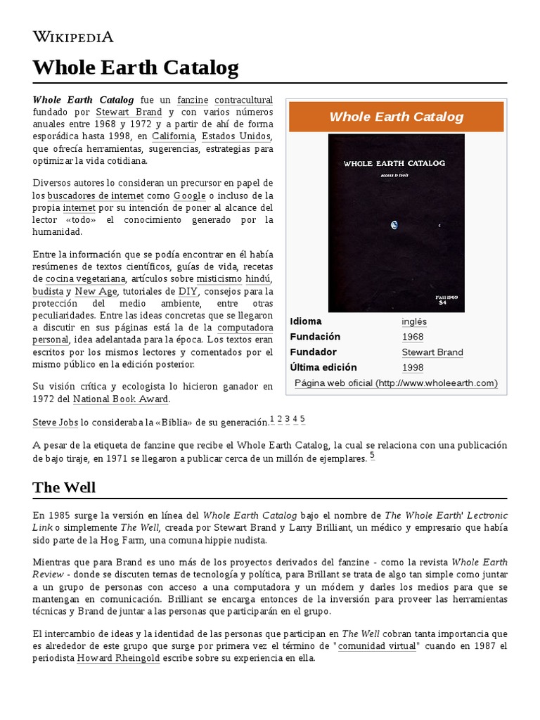Whole Earth Catalog PDF | PDF | Procesamiento de información social ...