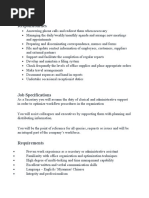 Assistant Secretary Role and Responsibilities | PDF | Secretary | Business