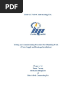 CHW & HW Piping Pressure Test Report Format | PDF