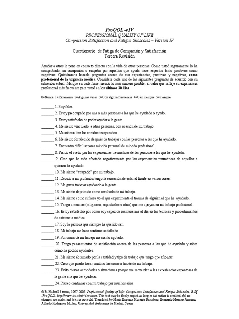 Apéndice 5 - ProQOL PDF | PDF