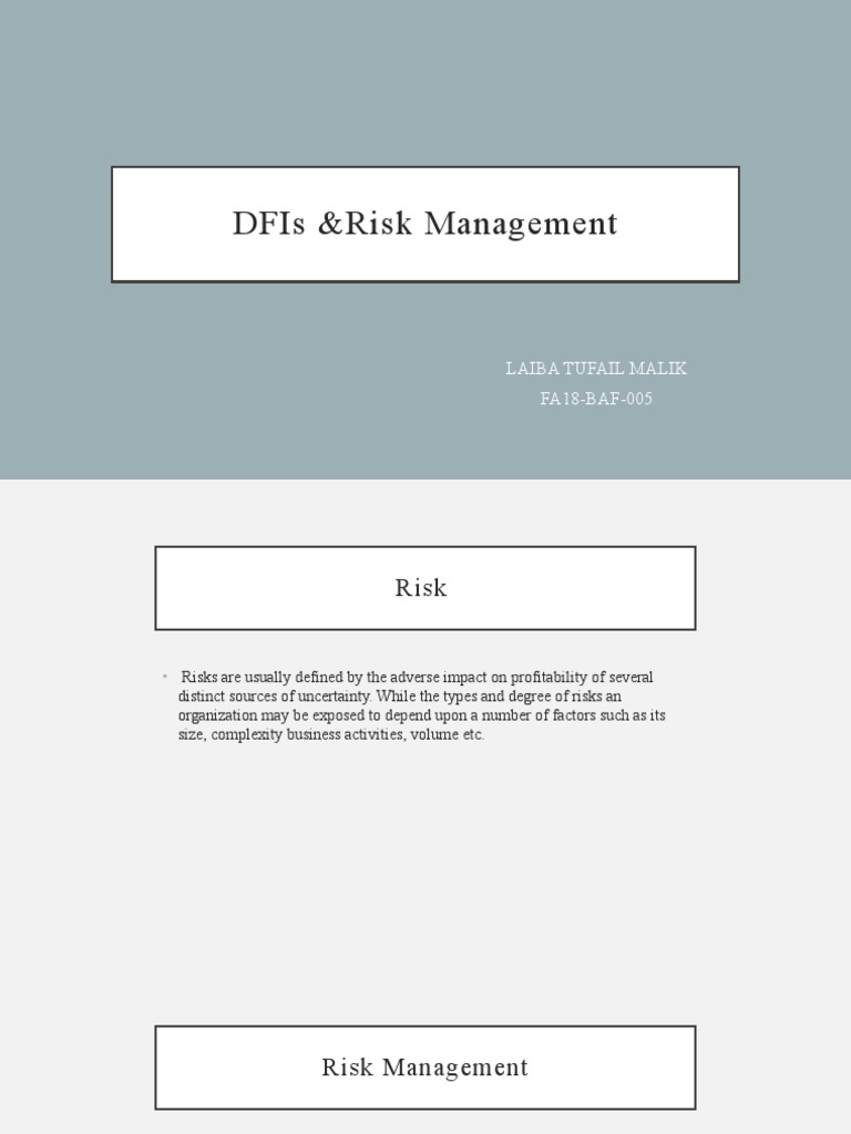 DFIs &risk Management | PDF | Liquidity Risk | Market Liquidity