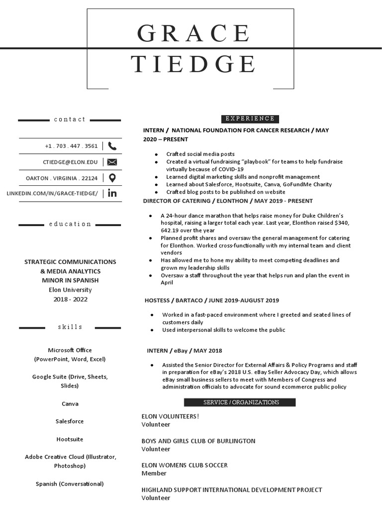 Grace Resume2 | PDF | E Bay | Communication