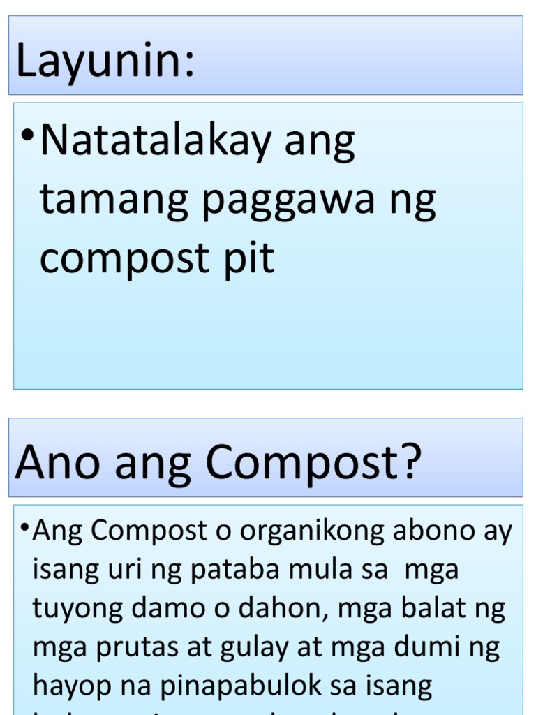 Epp5-Q1-W5-D1 To d5 Paggawa NG Compost | PDF